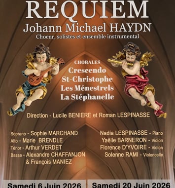 Concert Requiem de Michael Haydn à Voiron — 6 juin 2026